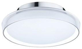 Paulmann 71078 Luena, koupelnové stropní svítidlo LED 11,5W 3000K, sklo/chrom, průměr 25cm, IP44