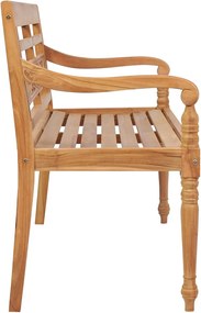 Lavice Spiga s antracitovou poduškou - 150 cm | masivní teak