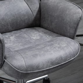 Kancelářská židle Vinsetto XXL ergonomická čalouněná židle výškově nastavitelná s funkcí houpání do nosnosti 120 kg Světle šedá