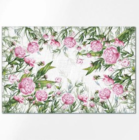Lenbutik Lněné prostírání 48x32 cm Pivoňky/ Peonies