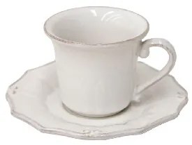 Casafina CASAFINA (DOPRODEJ POSLEDNÍCH KOUSKŮ) Šálek na kávu s podšálkem, 0,12L, VINTAGE PORT, bílá