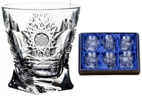 Onte Crystal Bohemia Crystal ručně broušené sklenice na destiláty Quadro 500pk 55 ml 6KS