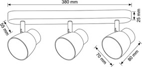 Brilagi - Bodové svítidlo NUGGET 3xGU10/30W/230V černá/zlatá