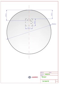 Amirro PURE RONDE kulaté zrcadlo na chodbu do předsíně nástěnné Ø 50 cm s leštěnou hranou do koupelny na zeď 710-167