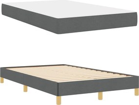 Postel s boxspringem s matrací Tmavě šedá 120 x 190 cm textil 3398550