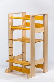 Lucas Wood Style učící věž Žofka - přírodní/dub Učící věž s tabulí a kuličkami: přírodní/dub
