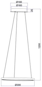 Globo 67192-19 - LED Lustr na lanku RALPH LED/19W/230V