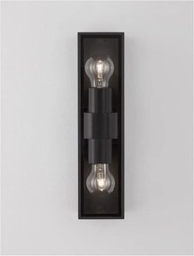 NV 9492442 Venkovní nástěnné svítidlo REGINA antracitový hliník a čiré sklo E27 2x12W 220-240V bez žárovky IP65 - NOVA LUCE