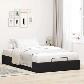 Osmanský rám postele bez matrace černý 120x200 cm samet 3310957