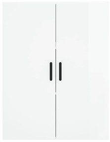 Skříň highboard lesklá bílá 69,5 x 34 x 180 cm kompozitní dřevo,  3196021