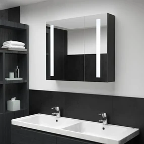 Led Koupelnová Skříňka Se Zrcadlem 89 X 14 X 62 Cm