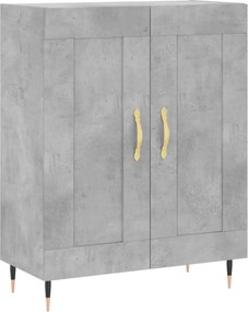 Skříň highboard betonově šedá 69,5x34x180 cm kompozitní dřevo 3189937