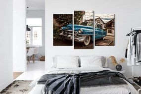 Vícedílný obraz Modrý Cadillac Eldorado Z Roku 1953 Nedostatek Nedostatek Přírodní plátno 90x60