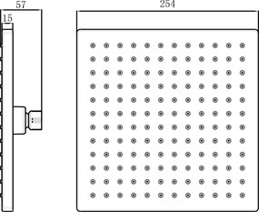 Sapho, Hlavová sprcha 254x254mm, ABS/chrom, SK950