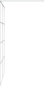 Sprchová zástěna walk-in bílá 140 x 195 cm čiré ESG sklo 152144
