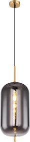 GLOBO Závěsné svítidlo BLACKY I mosazná/kouřová E27 60 W pr. 220 x 1200 mm