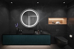 Tutumi Zrcadlo ⌀60 cm s regulovatelným LED osvětlením HOM-09518
