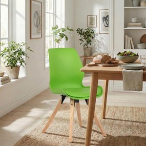 Židle Luna plast – zelená