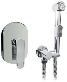 Mereo - Bidetová baterie pod omítku, se sprškou, s tělesem, chrom CBQ60105MBS