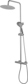 Rea Vincent, sprchový set s termostatickou baterií a dešťovou hlavicí 25cm, nikl matný, REA-P6603