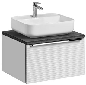 Koupelnová skříňka s umyvadlem a deskou LEONARDO White DU60/2 | 60 cm