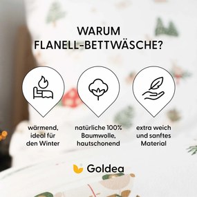 Goldea vánoční flanelové povlečení - tradiční vánoce 140 x 200 a 70 x 90 cm