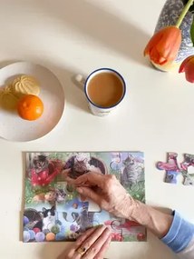 GIBSONS Puzzle Skládáme spolu: Kočky / 12 dílků
