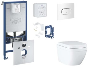 Grohe Rapid SLX - Set předstěnové instalace, klozetu, sedátka SoftClose, tlačítka Arena Cosmopolitan a sady pro vhazování tablet, Triple Vortex, alpská bílá SANI11BB3138