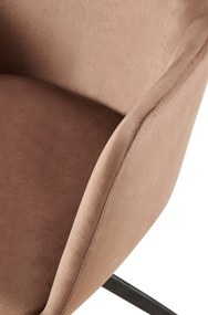 Jídelní židle Olema samet – hnědá