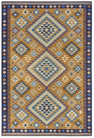 Hanse Home Collection koberce Kusový koberec Cappuccino 105874 Peso Yellow Purple - 120x170 cm