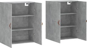 Nástěnné skříňky 2 ks betonově šedé 69,5 x 34 x 90 cm 3195599