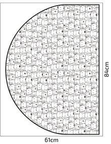 PIPPER. Ochranná textilní nálepka na zeď - Oblouk - Psi Velikost: 83x60cm, Jméno: Se jménem