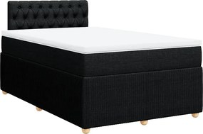 Box spring postel s matrací černá 120x190 cm textil 3289704