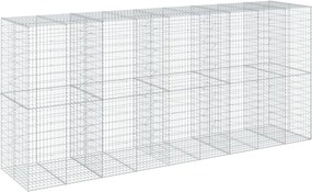 Gabionový koš s víkem 450 x 100 x 200 cm pozinkované železo 3295232