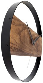 JVD NS22007.78 - Dřevěné hodiny s kovovou obručí