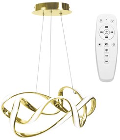 Toolight - LED stropní svítidlo APP821-CP + dálkové ovládání, zlatá, OSW-06882