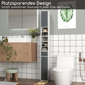 Costway Koupelnová skříňka vysoká skříňka úzká koupelnová skříňka