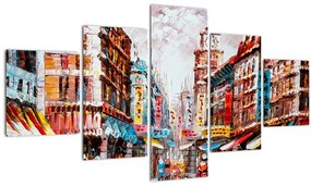 Obraz - Hong Kong, olejomalba (125x70 cm)