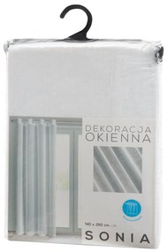 ZÁCLONA NA KROUŽCÍCH SONIA 140X250 CM BÍLÁ