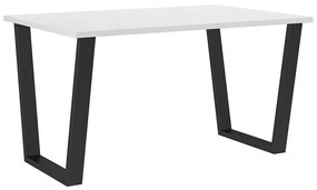 Jídelní stůl industriální Cezar - 138x67 cm - bílá