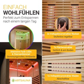 Artsauna Infrasauna Trondheim 120, přírodní