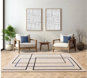 Tribeca Design Kusový koberec Jigsaw Outline Blue Rozměry: 200x290 cm