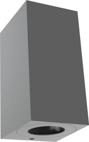 NOR 49731010 Venkovní nástěnné svítidlo Canto Maxi Kubi 2 2x28W GU10 šedá čirá - NORDLUX