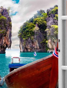 3D obraz okno Thajsko Velikost (šířka x výška): 30x20 cm