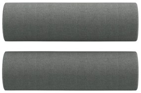 Petromila 2místná pohovka s polštáři tmavě šedá 140 cm textil