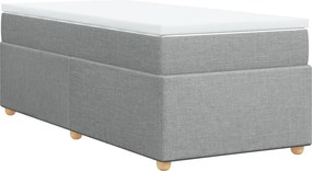 Box spring postel s matrací světle šedá 90x190 cm textil 3285338