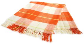Vlněná deka ROMA oranžová 130x170 cm