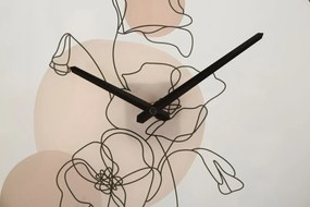 Nástěnné hodiny Flower B 40 cm černé