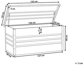 Úložný box, tmavě zelená, 130 x 62 cm, 400L CEBROSA Beliani