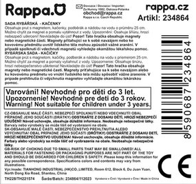 RAPPA Hra Lovení kačenek / Rybářská hra / Prut s magnetem / Jezírko /